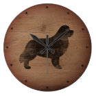 Newfoundland dog round clock | Zazzle.com