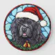 Newfoundland Stained Glass Christmas Large Clock | Zazzle