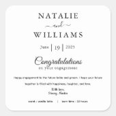 Newlywed Engagement Candle Congratulations Sticker | Zazzle