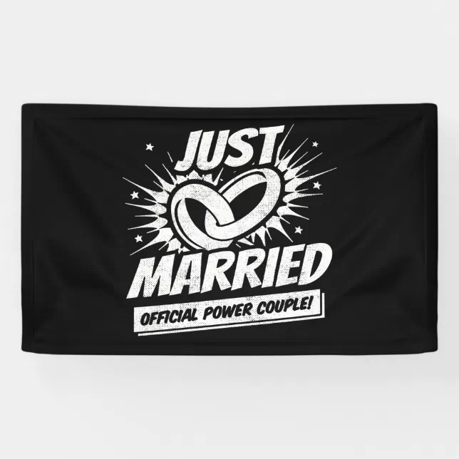 Newlywed - Wedding Honeymoon Couple - Just Married Banner | Zazzle