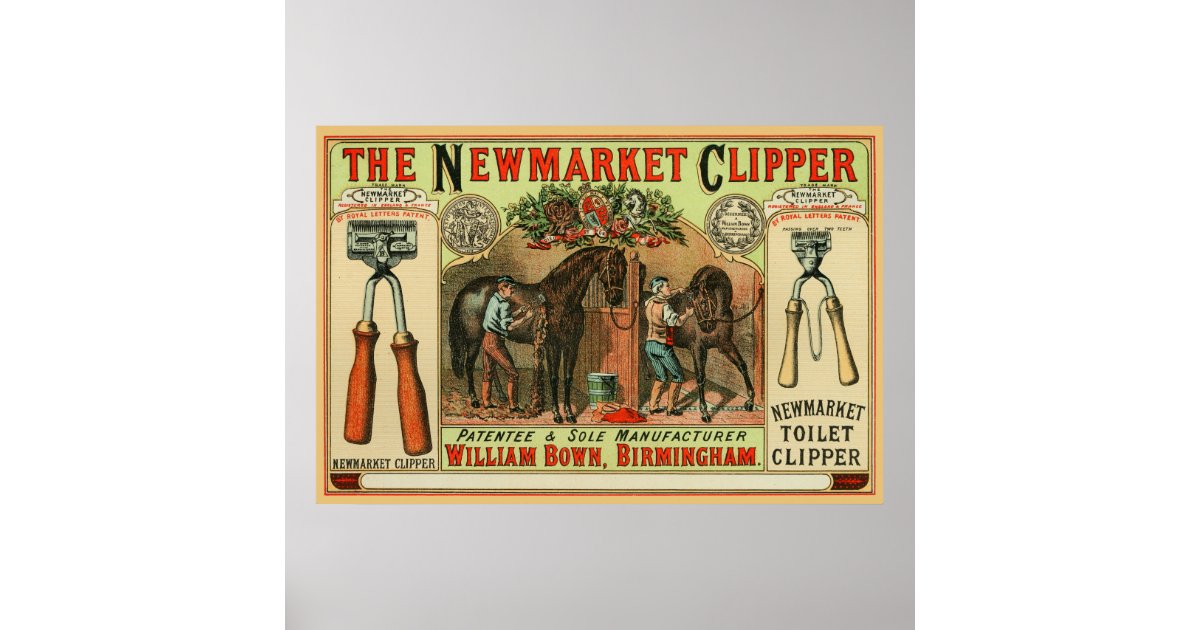 Newmarket Clipper Horse Advertising Ad Vintage Poster | Zazzle