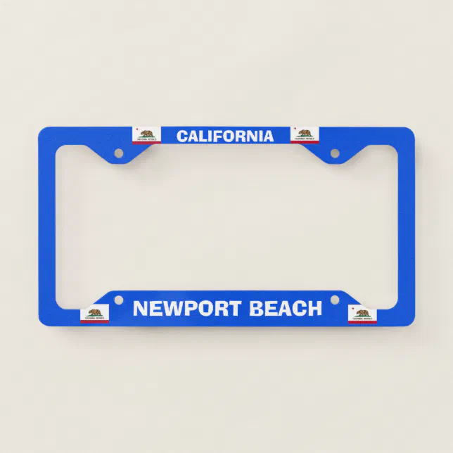 Newport Beach Personal License Plate Frame | Zazzle