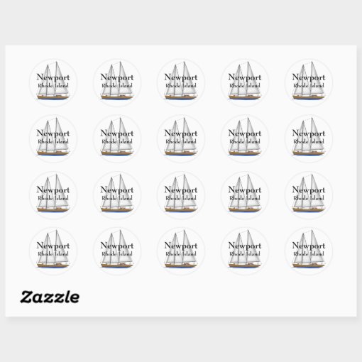 Newport Rhode Island Classic Round Sticker | Zazzle