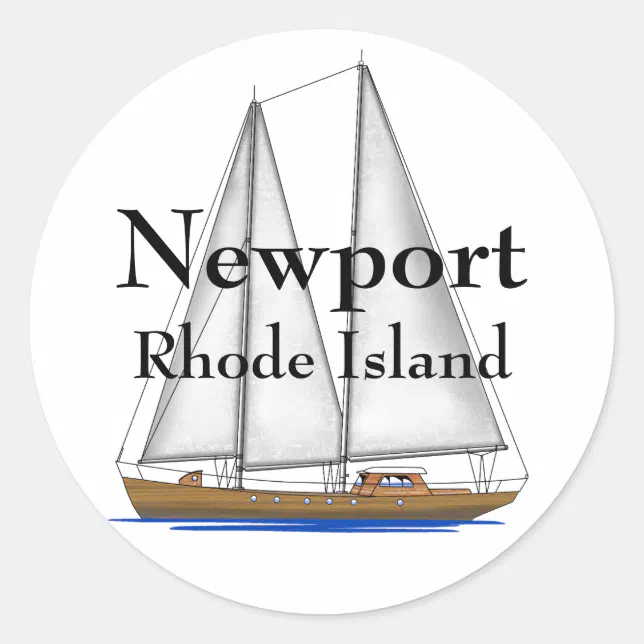 Newport Rhode Island Classic Round Sticker | Zazzle
