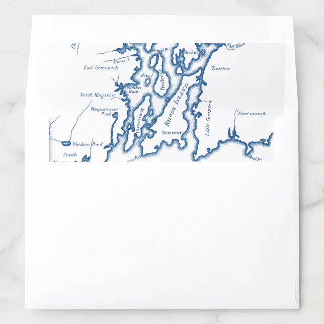 Newport Rhode Island Map DIY Envelope Liner | Zazzle