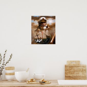 NEWS & Map Captain/anchor or Sea Captain Poster | Zazzle