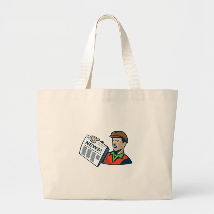 Newsboy Newspaper Delivery Retro Large Tote Bag | Zazzle.com