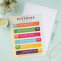 Newsletter Calendar Schedule Event Dates Flyer | Zazzle