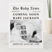Newspaper Baby Coming Soon Pregnancy Announcement | Zazzle