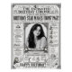 Newspaper Black & White Teen Girl Birthday Photo Poster | Zazzle
