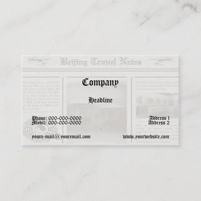 Newspaper Business Card | Zazzle
