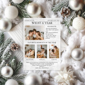 Newspaper Christmas Newsletter Photo Collage Holiday Card | Zazzle