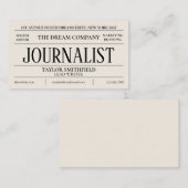 Newspaper Journalism Writer Vintage Business Card | Zazzle