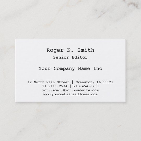 Newspaper Journalist or Magazine Editor's Retro Business Card | Zazzle.com