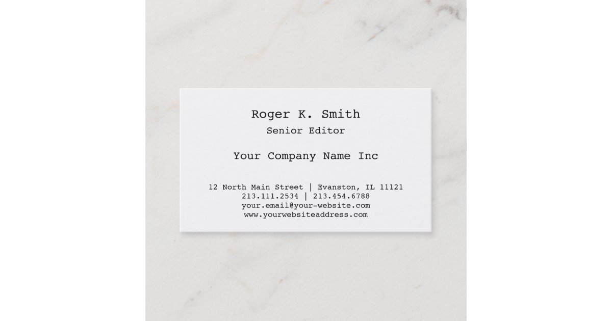 Newspaper Journalist or Magazine Editor's Retro Business Card | Zazzle