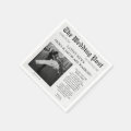 Newspaper Unique Fun Facts Photo Wedding Napkins | Zazzle