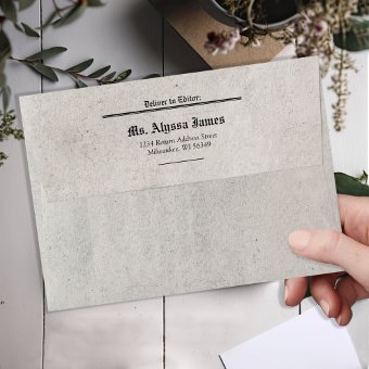 Newspaper Wedding Invite Return Addressed Envelope | Zazzle