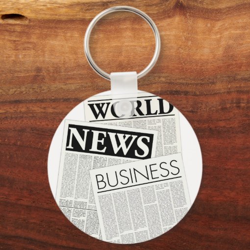 Newspapers Keychain | Zazzle