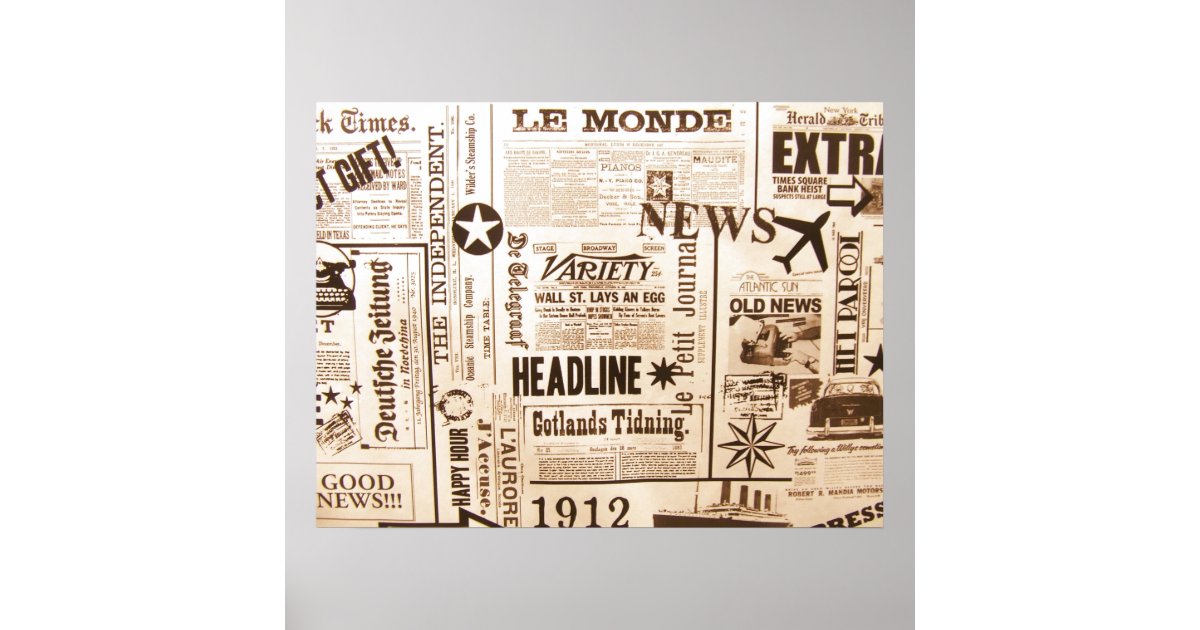 Newspapers Poster | Zazzle