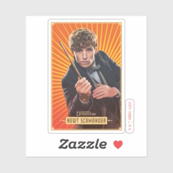 Newt Scamander Character Graphic Sticker | Zazzle
