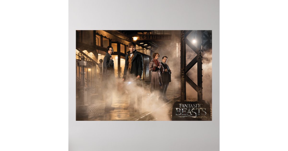 NEWT SCAMANDER™ & Co. At The Train Station Poster | Zazzle