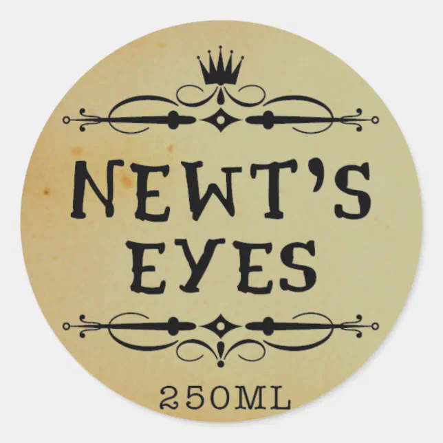 Newts Eyes Vintage Apothecary Halloween Labels | Zazzle