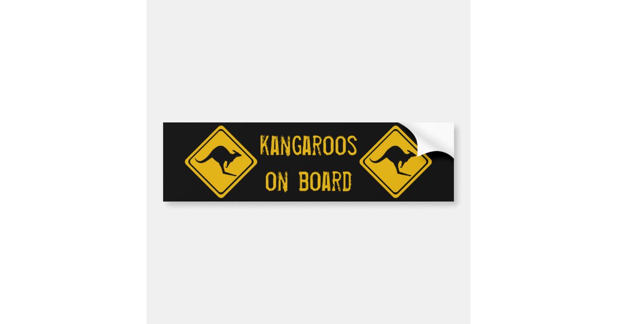 next 10 km kangaroos bumper sticker | Zazzle