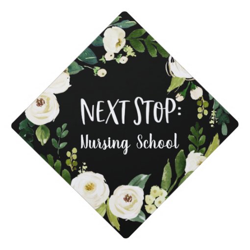 Next Stop | Floral Graduation Cap | Zazzle