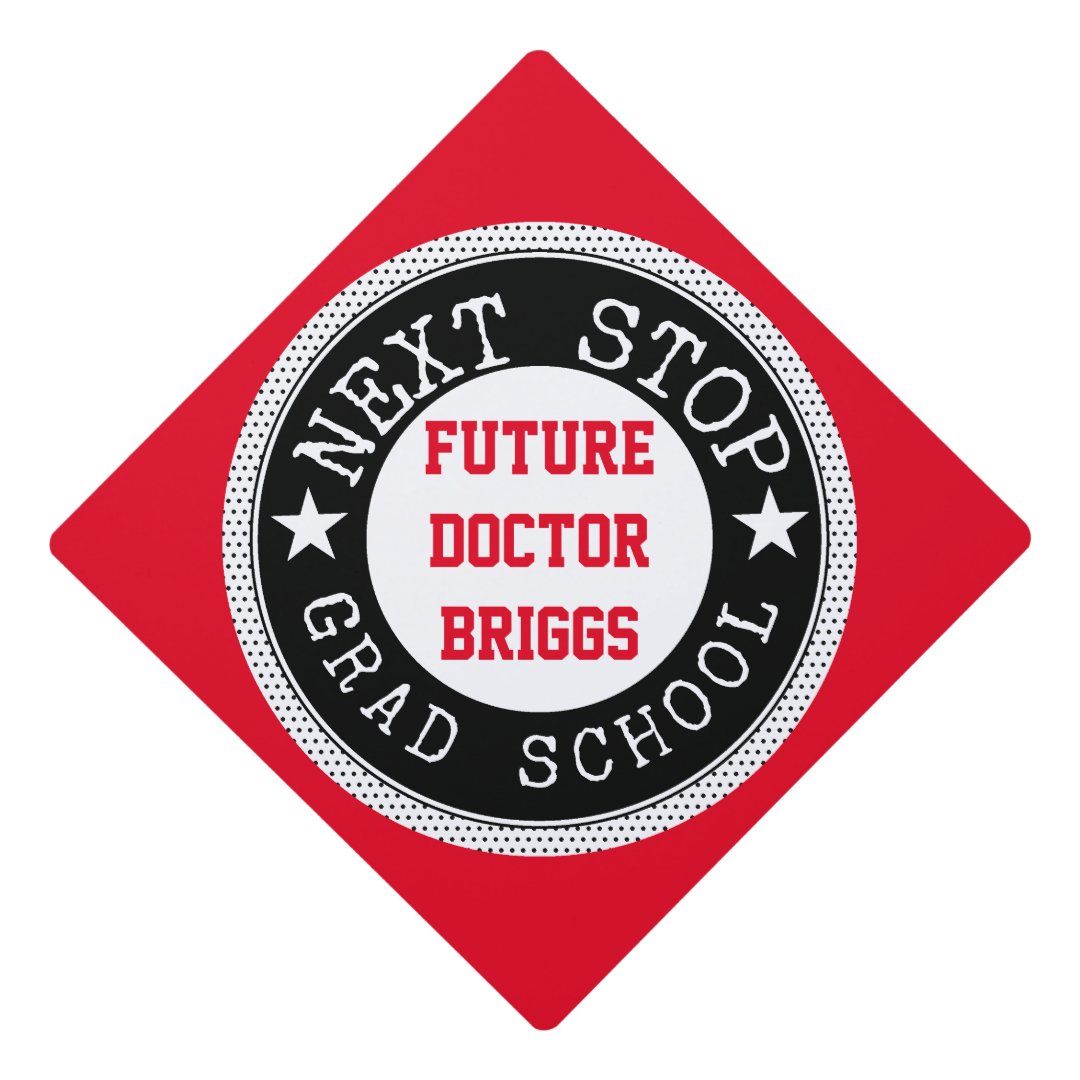 Next Stop Grad School Graduation Cap Topper | Zazzle