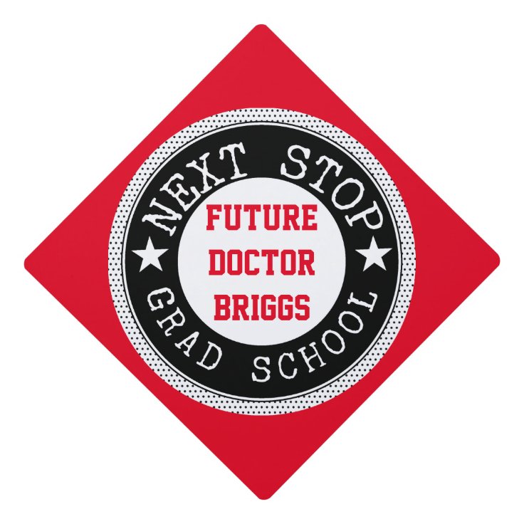 Next Stop Grad School Graduation Cap Topper | Zazzle