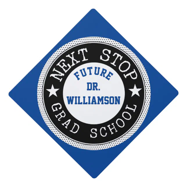 Next Stop Grad School Graduation Cap Topper | Zazzle