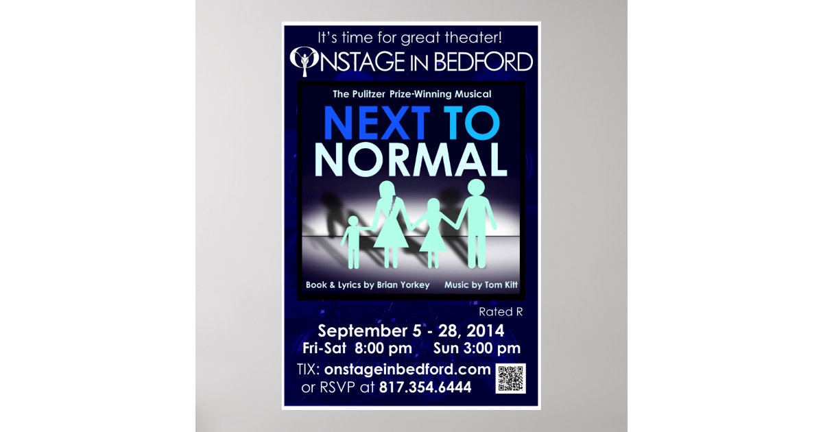 NEXT TO NORMAL Poster | Zazzle