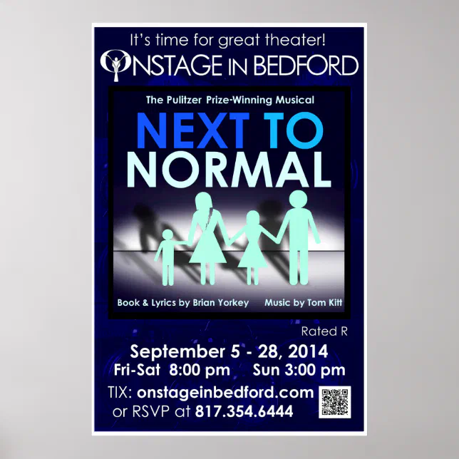 NEXT TO NORMAL Poster | Zazzle