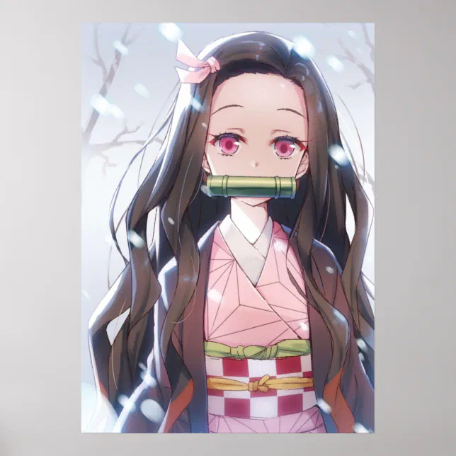 Nezuko Anime Kimetsu no Yaiba Poster | Zazzle