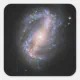 NGC-6217 Barred Spiral Galaxy Square Sticker | Zazzle