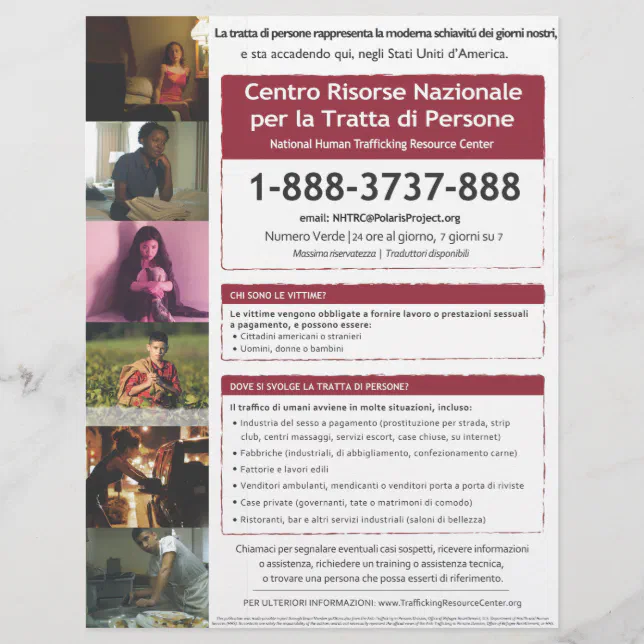 NHTRC Hotline Flyer | Zazzle