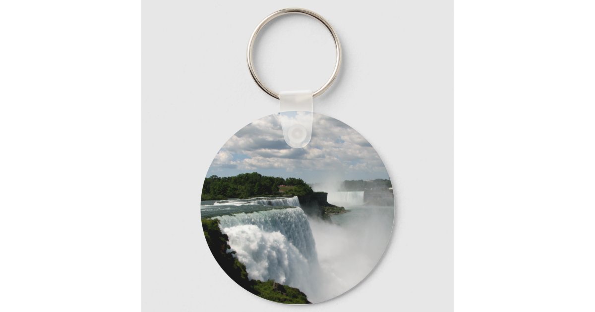 Niagara Falls: American & Canadian Horseshoe Falls Keychain | Zazzle
