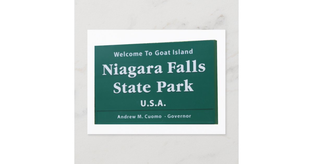 Niagara Falls welcome sign Postcard | Zazzle