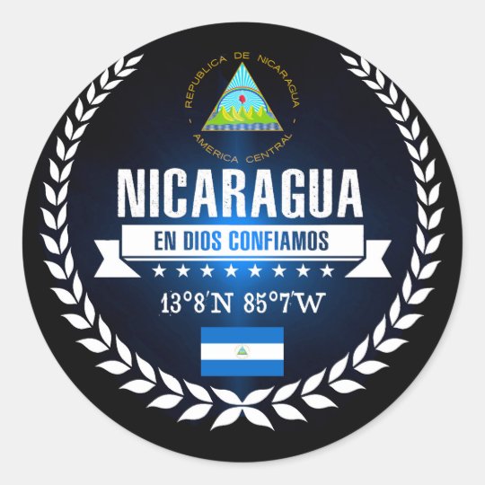 Nicaragua Classic Round Sticker | Zazzle.com