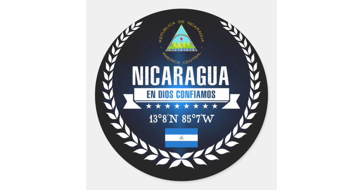 Nicaragua Classic Round Sticker | Zazzle