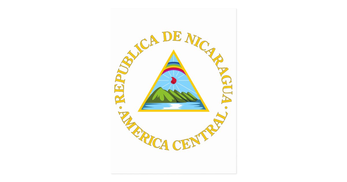 Nicaragua Official Coat Of Arms Heraldry Symbol Postcard | Zazzle.com