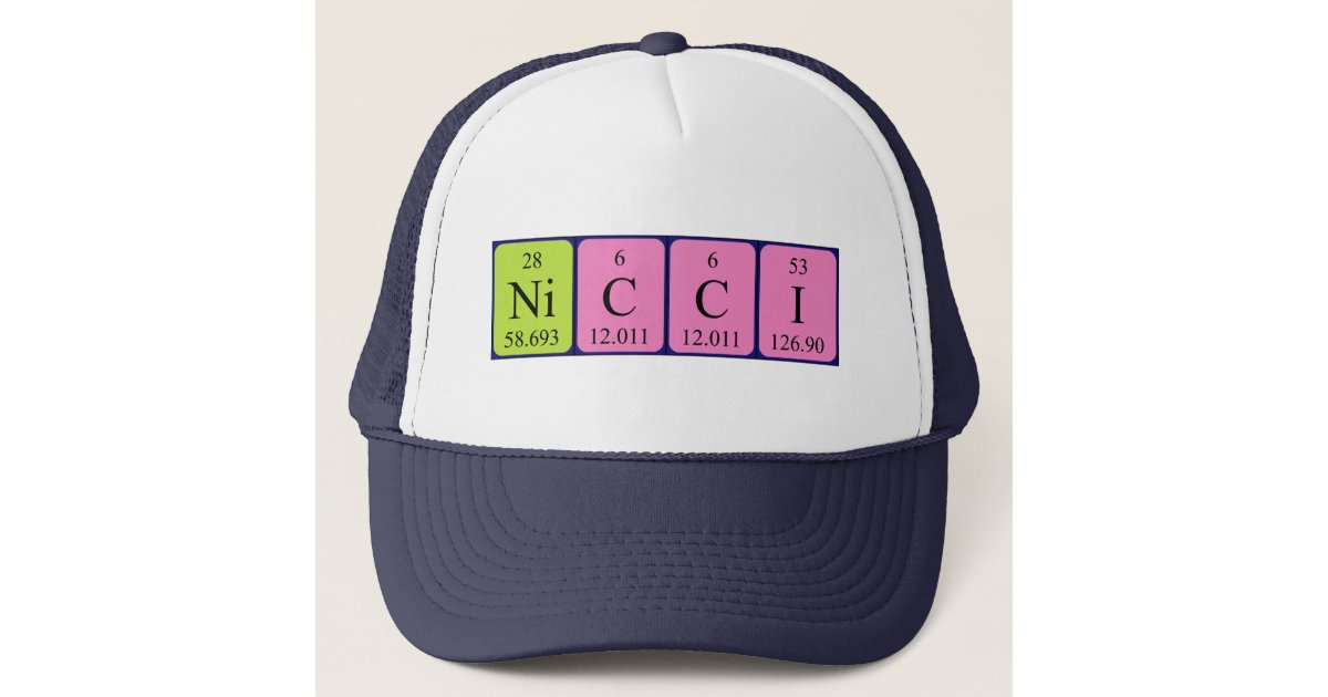 Nicci periodic table name hat | Zazzle