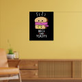 Nice And Toasty Funny Toast Butter Pun Dark BG Poster | Zazzle