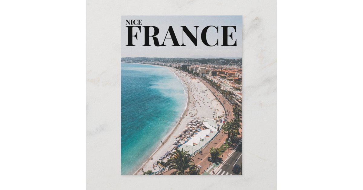 Nice, France Beach Postcard | Zazzle
