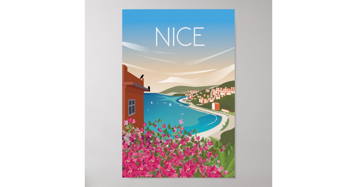 Nice france travel poster | Zazzle