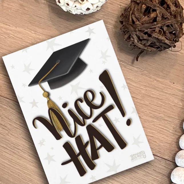 Nice Hat Tassel Fun Inspirivity Graduation Card | Zazzle