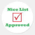 Santa's Nice List Stickers | Zazzle.com