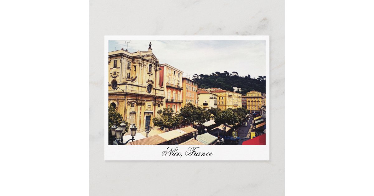 Nice, open market, Provence France Postcard | Zazzle