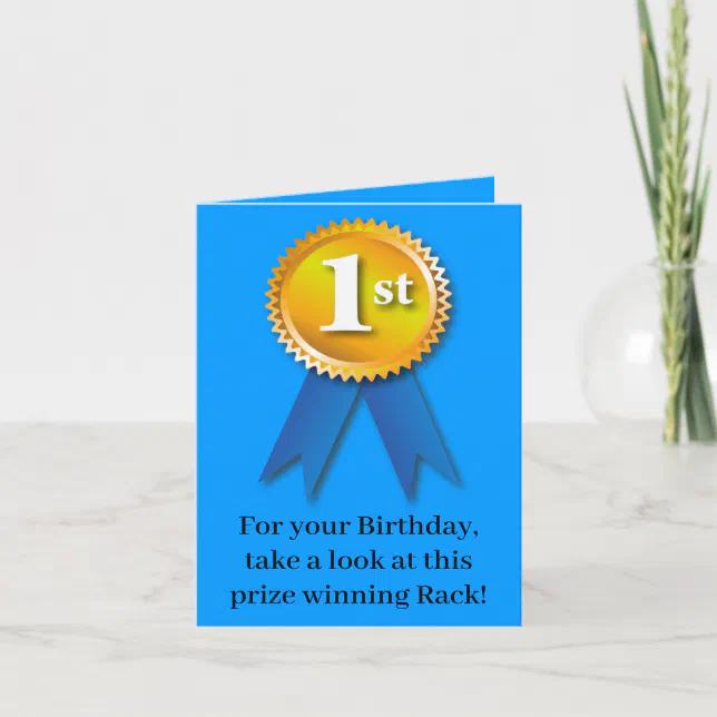 Nice Rack Funny Humor Birthday Surprise Joke Card | Zazzle