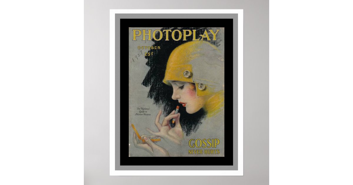 Nice Vintage Photoplay Magazine Cover Poster | Zazzle